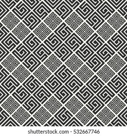 Seamless Pattern Greek Style Black White Stock Vector (Royalty Free ...