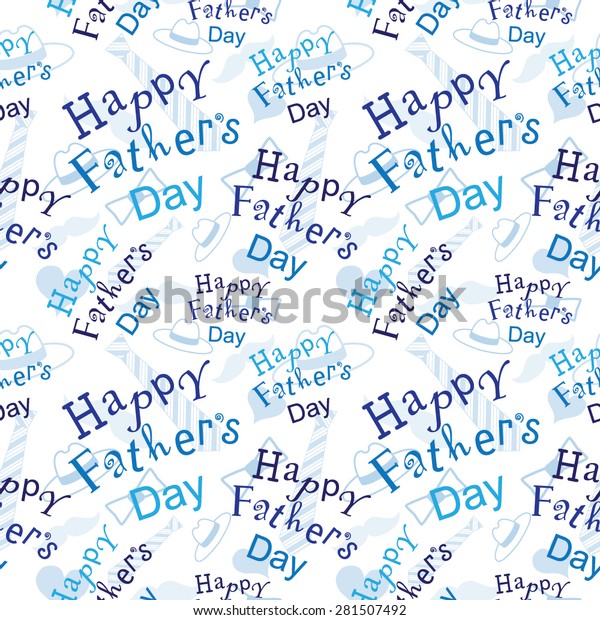Seamless Pattern Happy Fathers Day Stock Vector (Royalty Free ...
