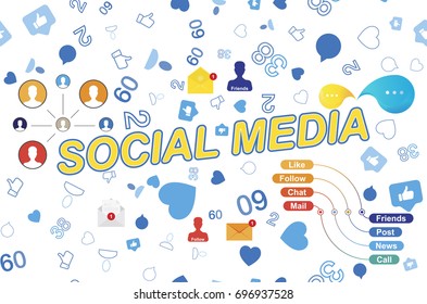 Seamless Pattern Icons Social Networks Symbols Stock Vector (Royalty ...