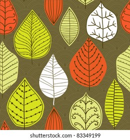 Seamless Pattern Leaf Botanical Floral Backdrop Stock Vector (Royalty ...