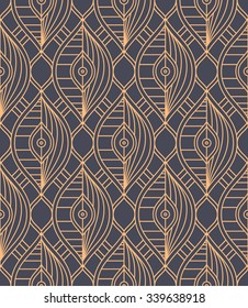 Seamless Pattern Line Art Style Repeat Stock Vector (Royalty Free ...