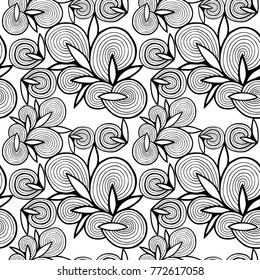 Seamless Pattern Little Abstract Black Line Stock Vector (Royalty Free ...