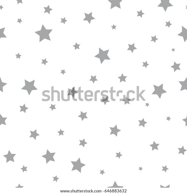 Seamless Pattern Little Grey Stars On Stock Vector (Royalty Free) 646883632