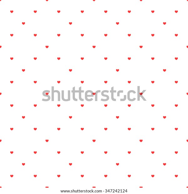 Seamless Pattern Little Red Hearts On Stock Vector (Royalty Free) 347242124