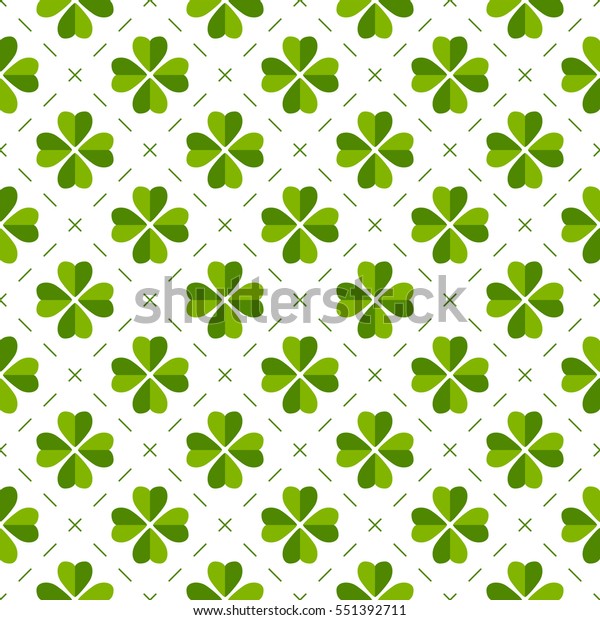 Seamless Pattern Made Shamrocks Stock Vector Royalty Free 551392711