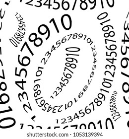 Seamless Pattern Numbers On White Background Stock Vector (Royalty Free ...
