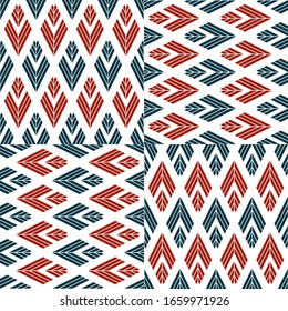 Seamless Pattern Oblique Colored Arrow Segments Stock Vector (Royalty ...