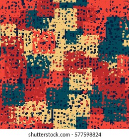 Seamless Pattern Perforated Squares City Ruins Stock Vector (Royalty ...