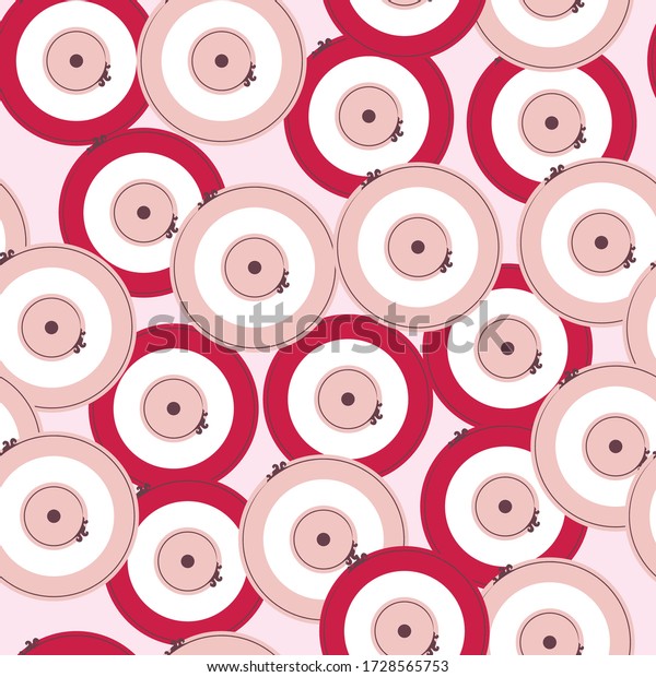 Seamless Pattern Pink Evil Eyes Vector: vetor stock (livre de direitos ...