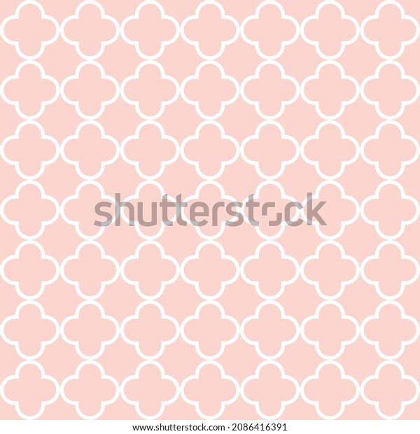 Seamless Pattern Pink Moroccan Tiles Stock Vector (Royalty Free ...