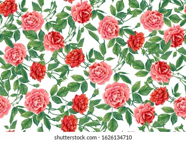 Seamless Classic Rose Background Stock Vector (Royalty Free) 114547501