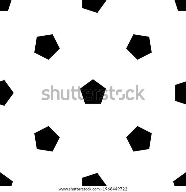 Seamless Pattern Repeated Black Pentagon Symbols Stock Vector (Royalty ...