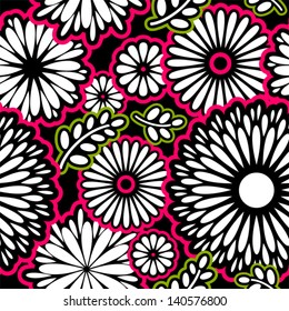 Abstract Floral Seamless Pattern Hand Drawn Stock Vector (Royalty Free ...