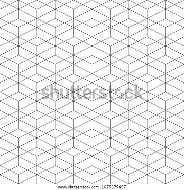 Seamless Pattern Rhombuses Triangles Unusual Lattice Stock Vector ...