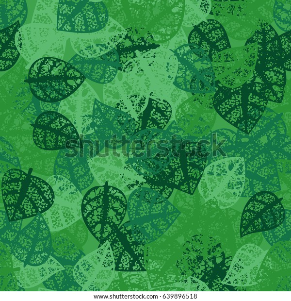 Seamless Pattern Rotten Leaves Arranged Randomly Stock Vector (Royalty ...