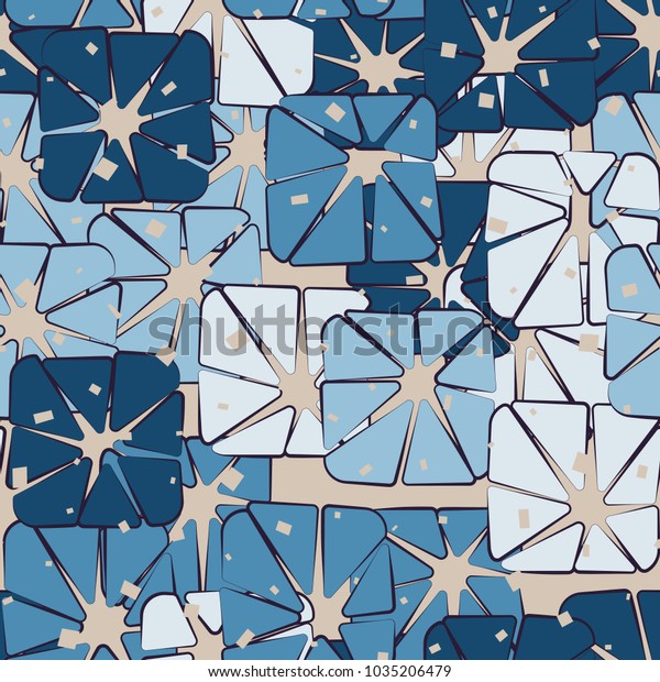 Seamless Pattern Rounded Squares Broken Into Stock Vector (Royalty Free ...