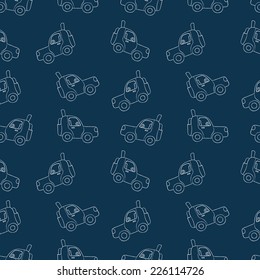 Seamless Pattern Sketches Cars Vector Texture Stock Vector (Royalty ...