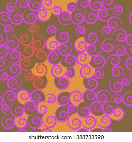 Seamless Pattern Spirals Doodles Hole Spots Stock Vector (Royalty Free ...