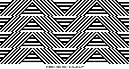 Seamless Pattern Striped Black White Straight Stock Vector (Royalty ...
