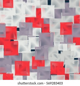 Seamless Pattern Stylized Squares Random Order Stock Vector (Royalty ...