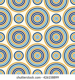 Seamless Pattern Geometric Figures Repeated Circles Stock Vector ...