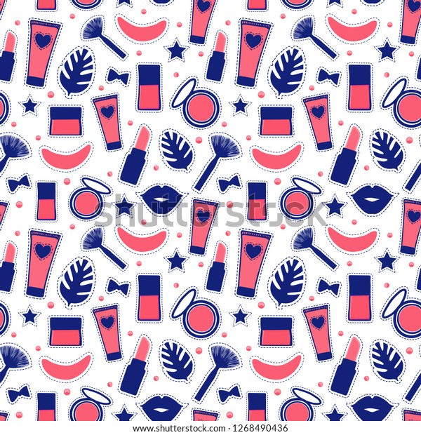 Seamless Pattern Texture Fashion Style Set Stock Vector (Royalty Free ...