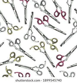 Pop Art Scissors Seamless Pattern Wallpaper Stock Vector (Royalty Free ...
