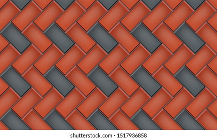 Seamless Pattern Tiled Cobblestone Pavers Geometric Stock Vector ...