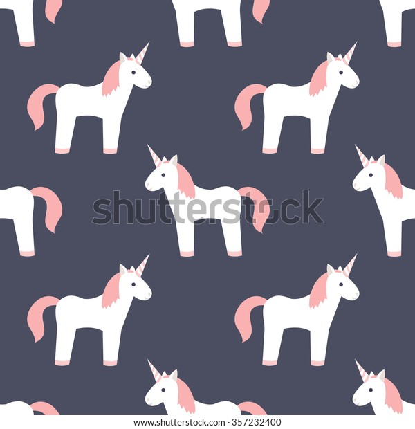 Seamless Pattern Unicorn Vector Illustration Stock Vector (Royalty Free ...