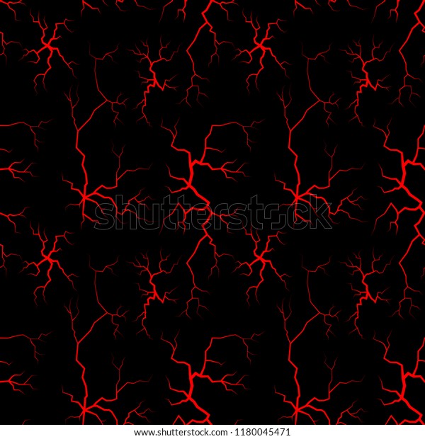 Seamless Pattern Volcanic Cracks Lava Glowing Stock Vector (Royalty ...