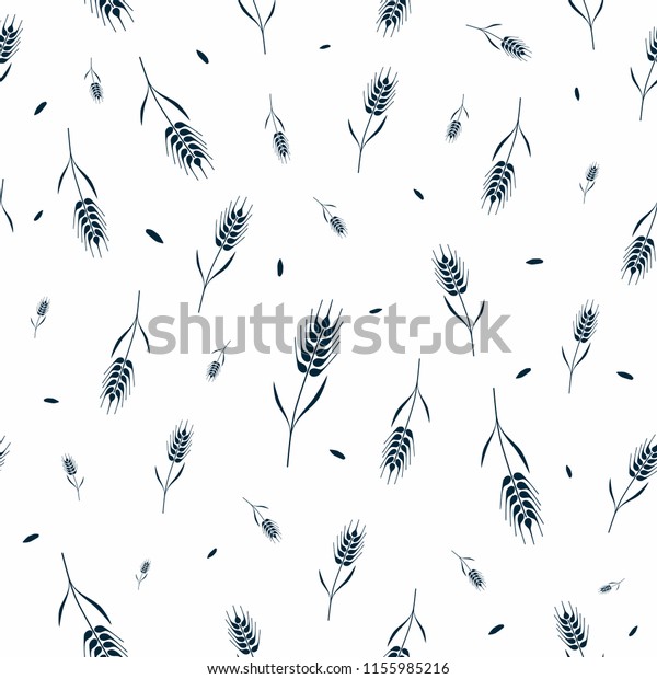 Seamless Pattern Whole Grain Seeds Organic Stock Vector (Royalty Free ...