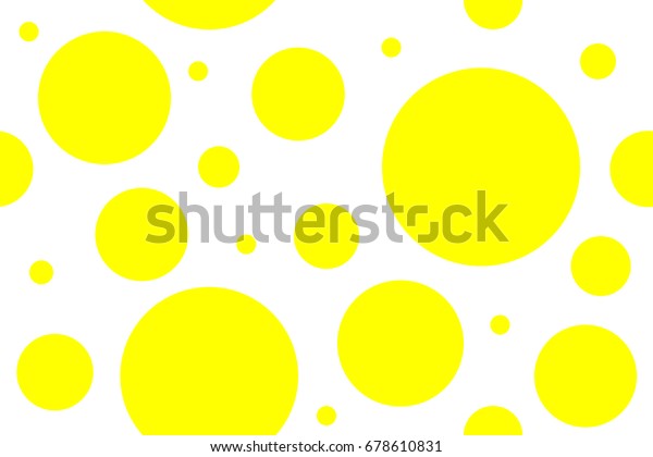Seamless Pattern Yellow Circles Different Sizes Stock Vector (Royalty ...