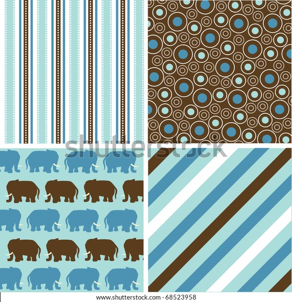 Seamless Patterns Fabric Texture Baby Boy Stock Vector (Royalty Free ...