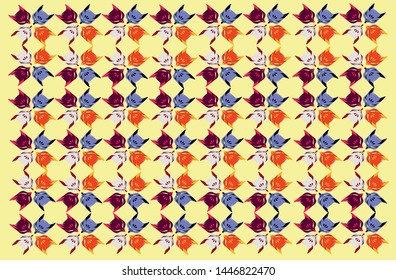 Seamless Patterns Japanese Kitsune Fox Head Stock Vector (Royalty Free ...