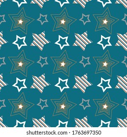 Seamless Patterns Stars Stripes Vector Illustration Stock Vector ...