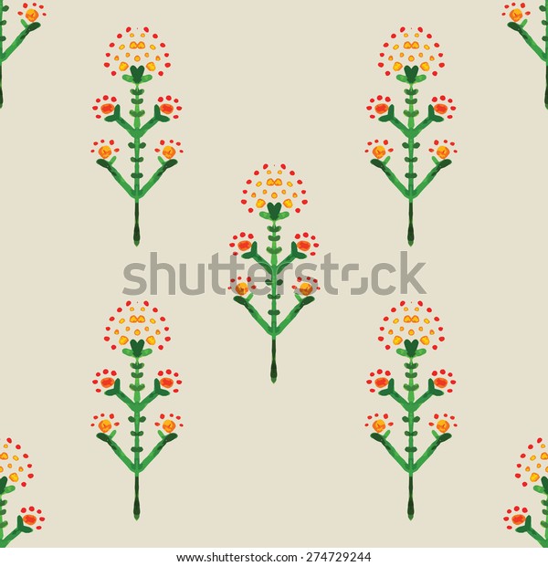 Seamless Patternvintage Illustrationhand Draw Painted Orient Stock ...