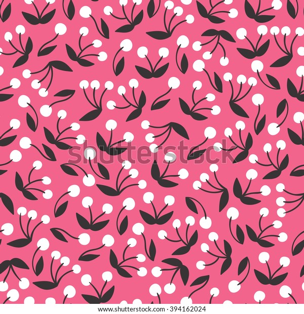 Seamless Pink Berry Pattern Background Vector Stock Vector (Royalty ...