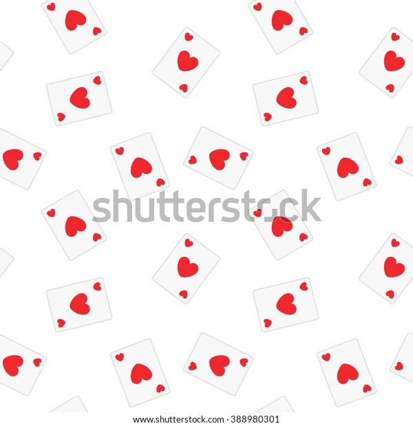 Seamless Playing Cards Hearts Suit Pattern Stock Vector (Royalty Free ...