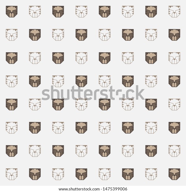 Seamless Polygonal Animal Face Pattern Background Stock Vector (Royalty ...
