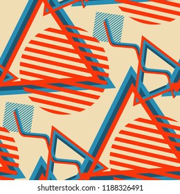 Seamless Pop Art Pattern Abstract Color Stock Vector (Royalty Free ...