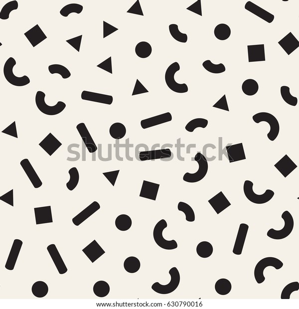 Seamless Primitive Jumble Minimalism Patterns Randomly Stock Vector ...