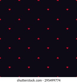 Seamless Red Black Hearts Pattern Vector Stock Vector (Royalty Free ...