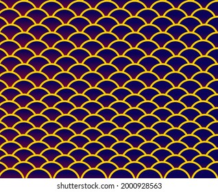 Seamless Red Blue Fish Scale Vector Stock Vector (Royalty Free ...