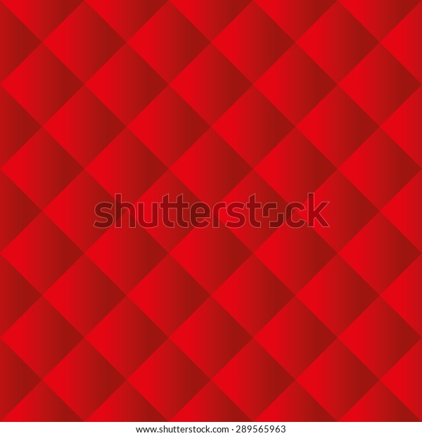 Seamless red padded upholstery vector pattern texture