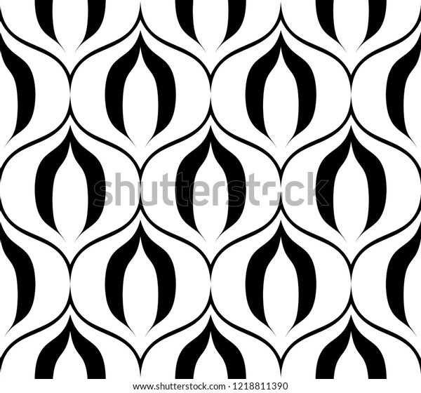 Seamless Retro Black White Pattern Style Stock Vector (Royalty Free ...