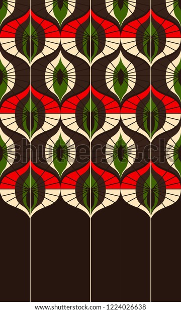 Seamless Retro Border Style Sixties Art Stock Vector (Royalty Free ...