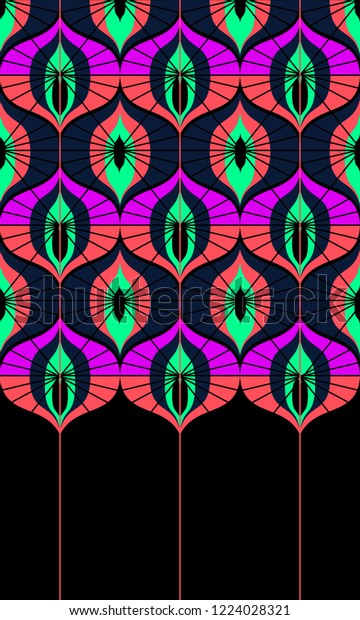 Seamless Retro Border Style Sixties Art Stock Vector (Royalty Free ...