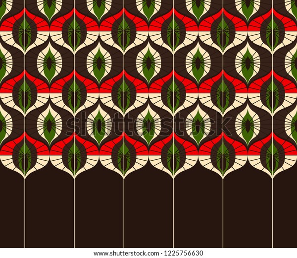 Seamless Retro Border Style Sixties Art Stock Vector (Royalty Free ...