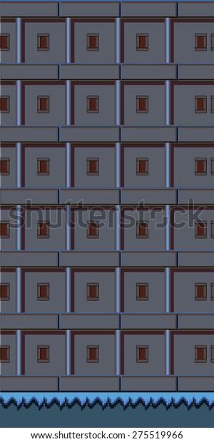 Seamless Retro Game Background Repetitive Stock Vector (Royalty Free ...