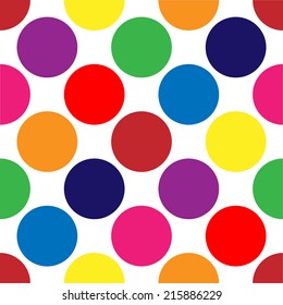 Seamless Retro Large Polka Dot Background Stock Vector (Royalty Free ...